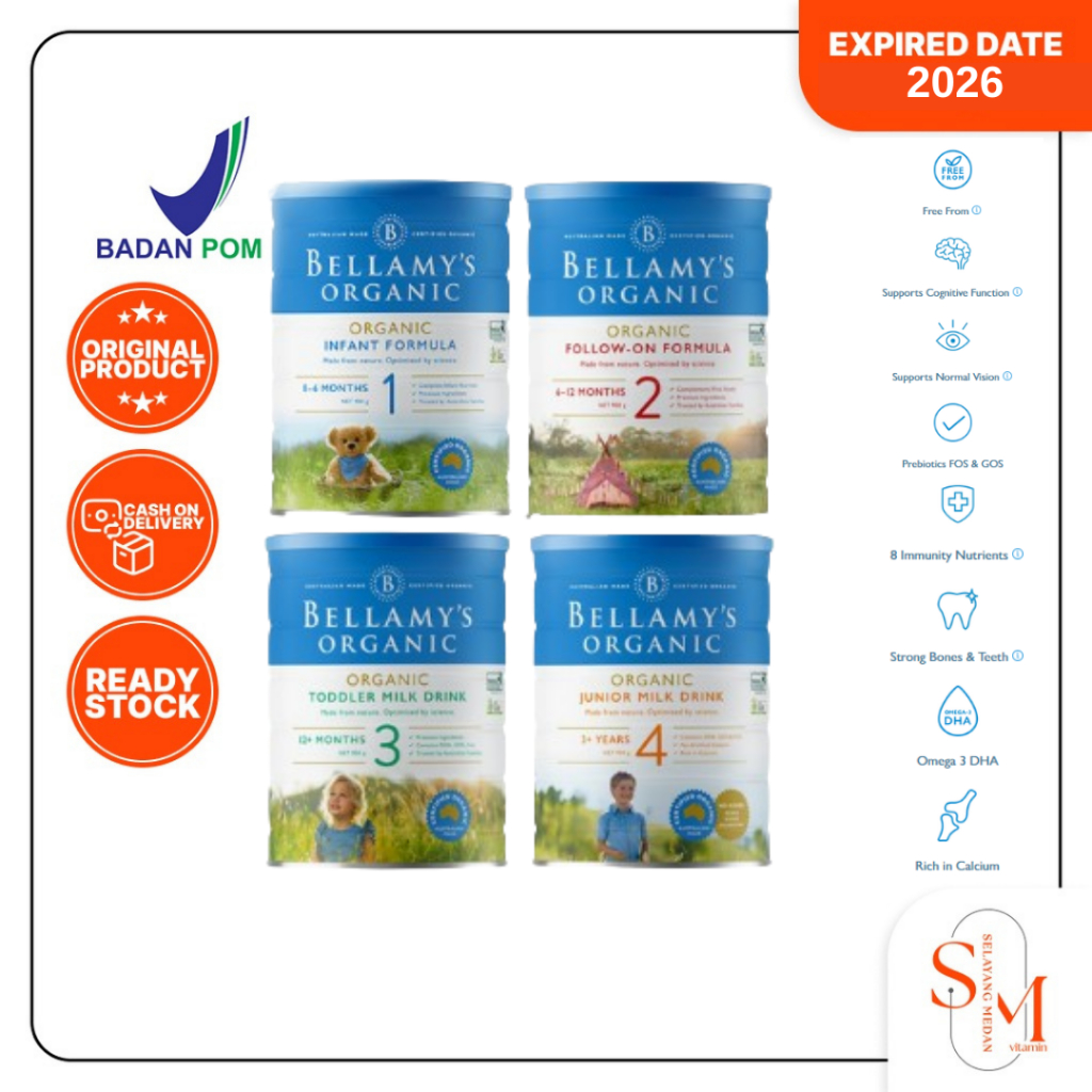 Jual Bellamys Organic Susu Formula Bellamys Step 1 2 3 4 - Susu ...