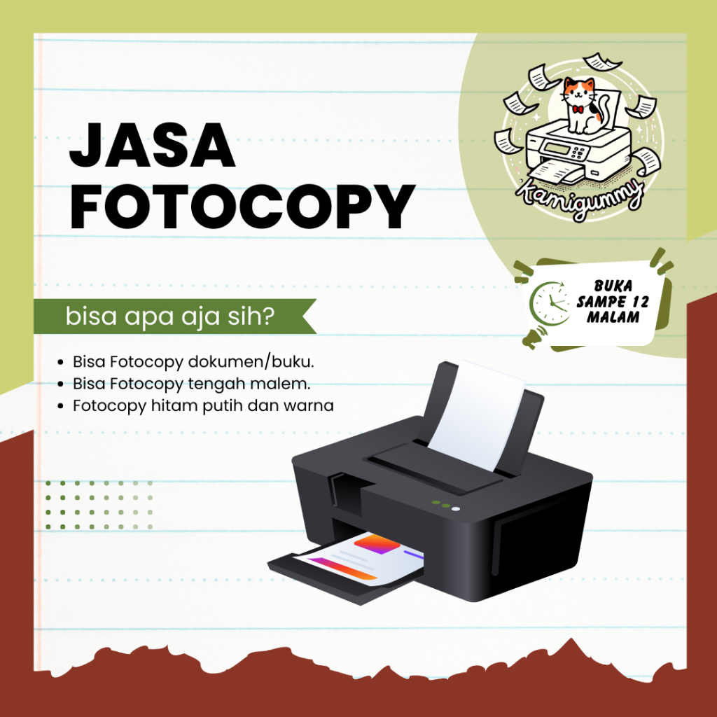 Jual JASA FOTOCOPY FILE A4 HITAM PUTIH DAN WARNA per Lembar [Kamigummy ...