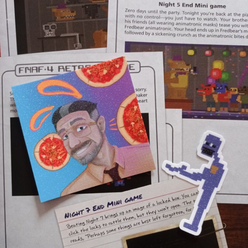 Jual Sticker Glitter FNaF William Afton Purple Guy bundle | Shopee ...