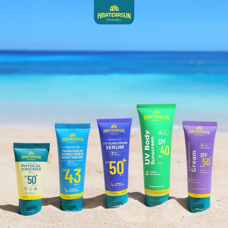 Jual AMATERASUN [REAL SPF Certified] Physical Sunscreen SPF 50+ PA ...