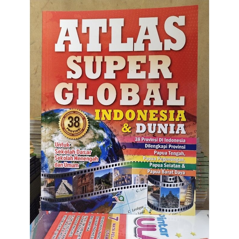 Jual ATLAS Super Global Indonesia & Dunia 38 Propinsi Ukuran Besar Plus ...
