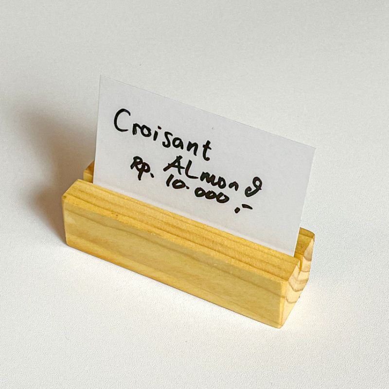 Jual Stand menu/ stand kayu akrilik/ Tag holder /handmade/ stand nomor ...