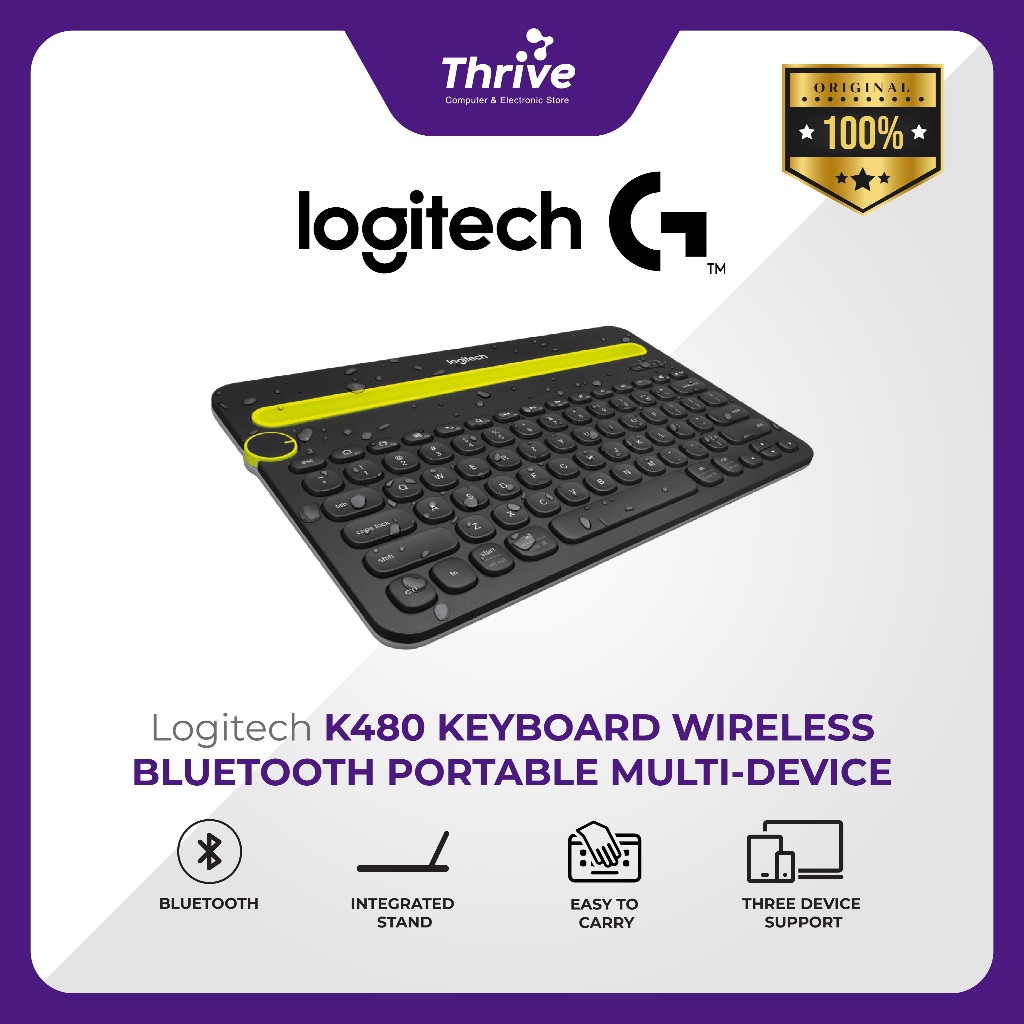 Jual Keyboard Logitech K480 - Keyboard Wireless Bluetooth Portable ...