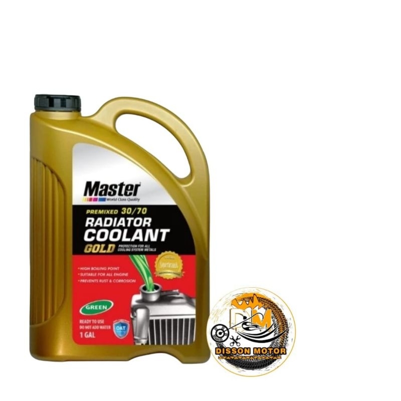 Jual Master Radiator Coolant Premixed Gold 30/70 1Gal Cairan Air ...
