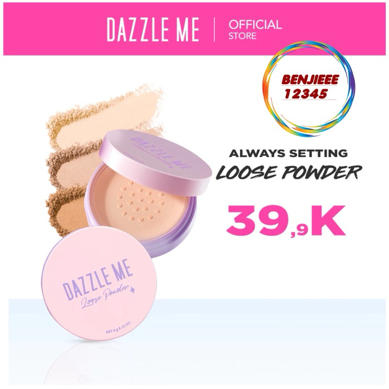 Jual DAZZLE ME Always Setting Loose Powder BPOM super soft smooth bedak ...
