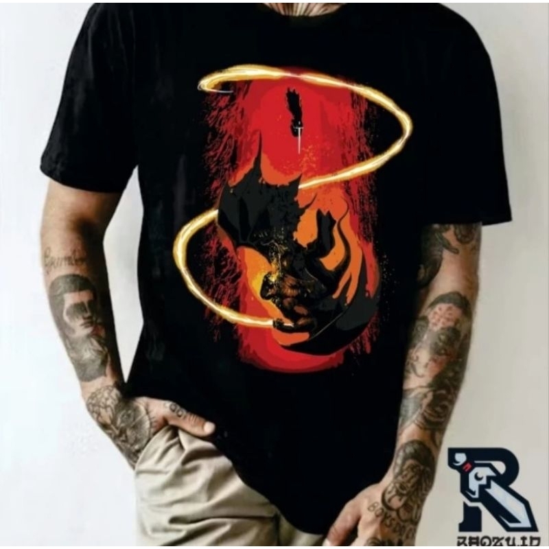 Jual kaos t-shirt lord of the rings gandalf vs balrog | Shopee Indonesia