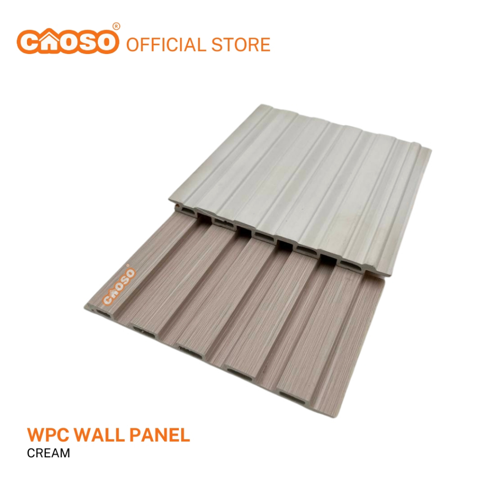 Jual WPC Wall Panel 3 Meter Warna Cream | Wall Panel Wood panel 3M 3D ...