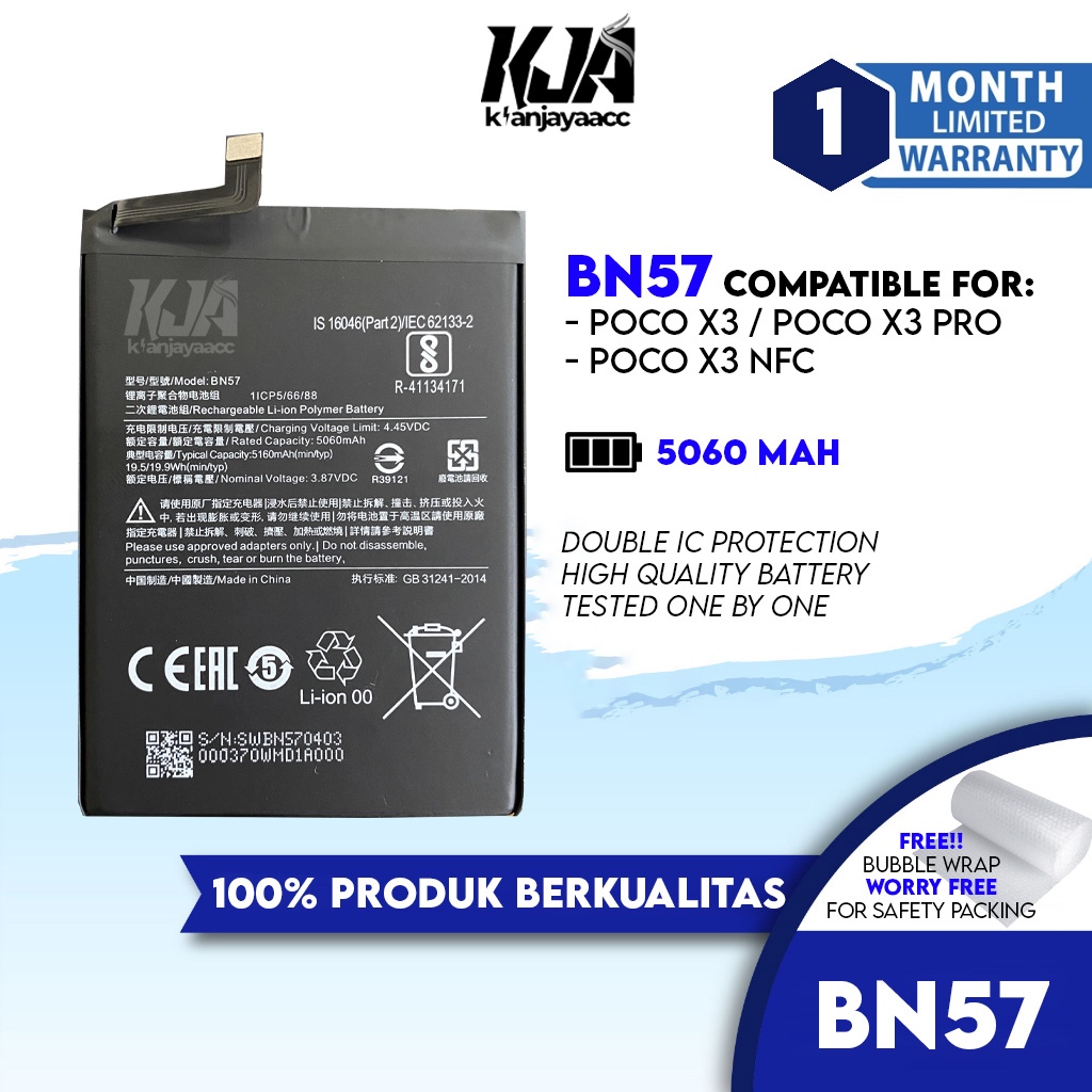 Jual Baterai Poco X3 / Poco X3 Pro / Poco X3 NFC BN57 Original OEM ...