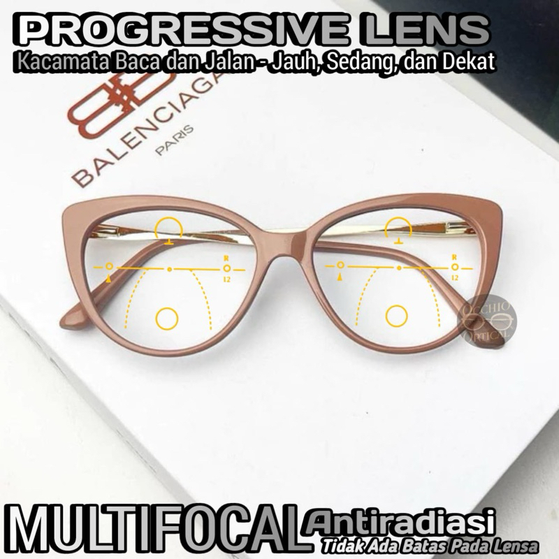 Jual Kacamata Baca Progresif Antiradiasi Cat Eye Wanita | Kacamata Baca ...