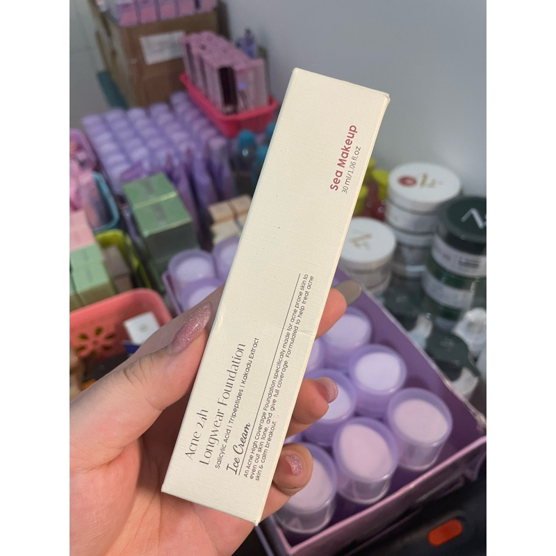 Jual Sea Makeup Acne 24h Longwear Foundation Shade Ice Cream | Shopee ...