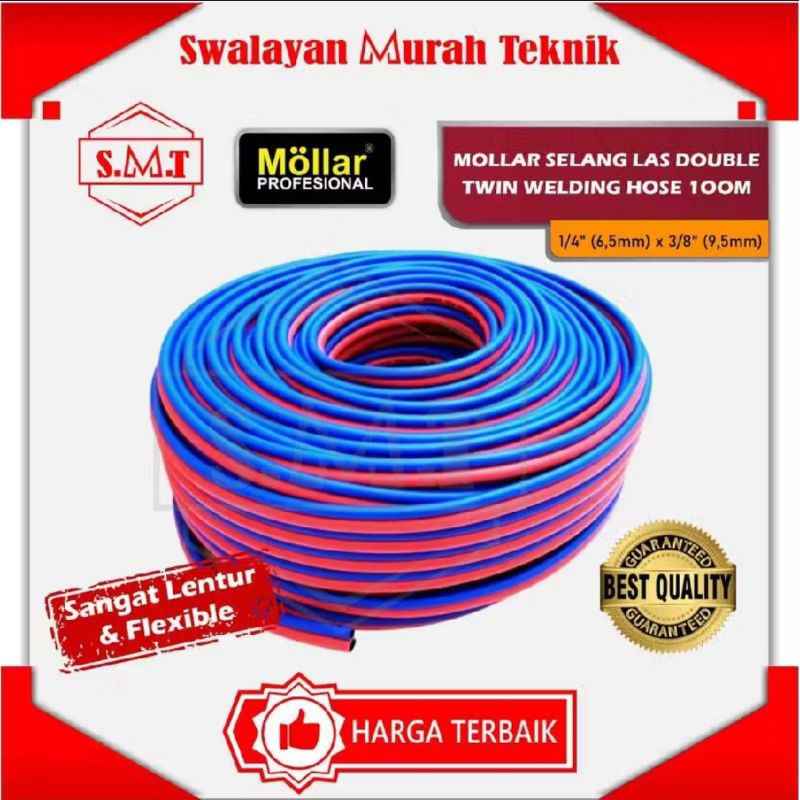 Jual (Ecer/Meter) Selang Las Double WELDCRAFT/MOLLAR Twin Welding Hose ...