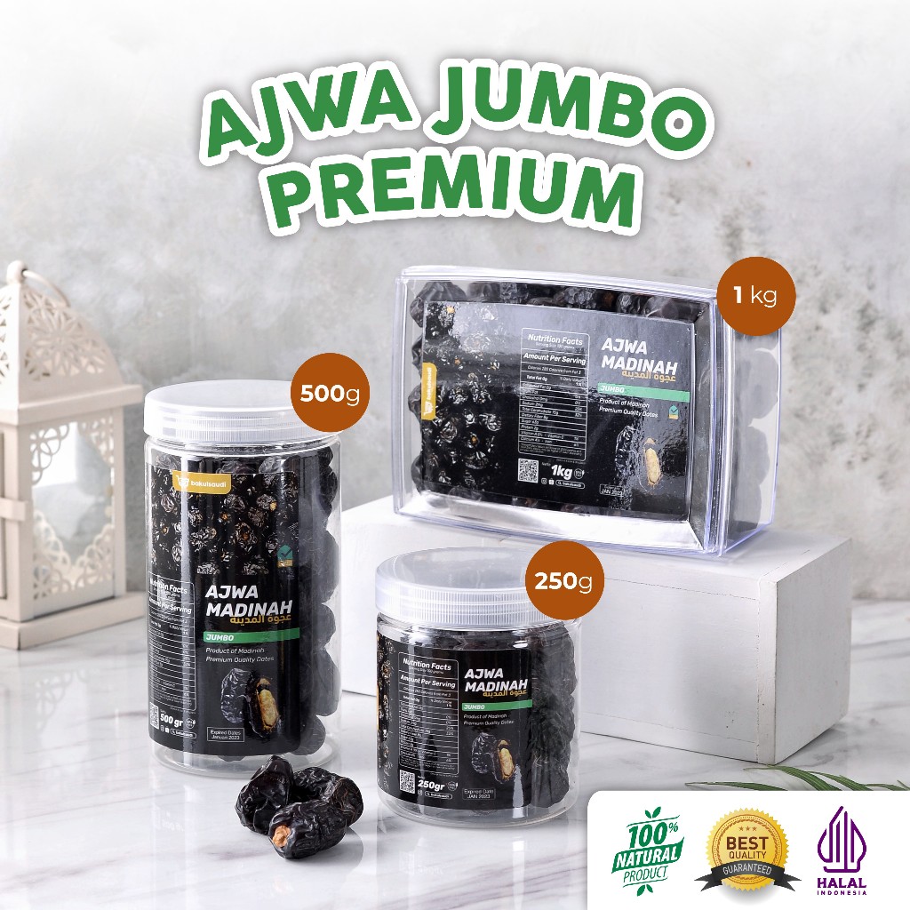 Jual Kurma Ajwa Jumbo Premium Madinah Jumbo Original 100% Kurma Nabi ...