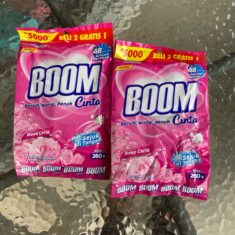 Jual Boom Cinta Detergent Rose Ceria Kemasan 225 Gram Beli 2 gratis 1 ...