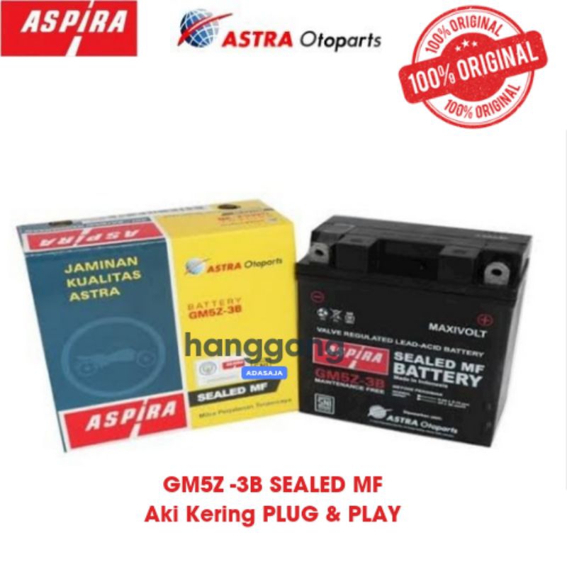 Jual Aki Motor GM5Z-3B Kering Accu Grand Supra X Megapro F1ZR JupiterZ Mio Sporty Shogun Tornado ...