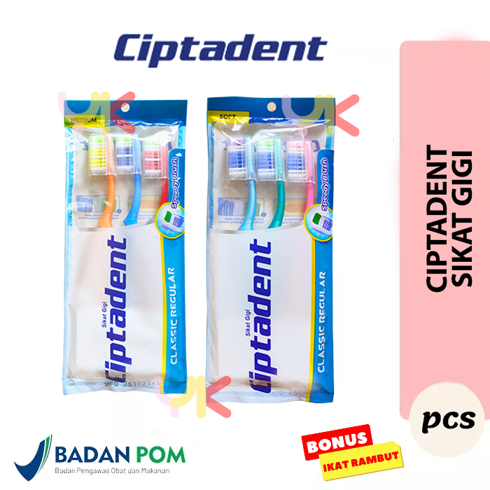 Jual Ciptadent Sikat Gigi Classic Isi 3 Soft Medium | Shopee Indonesia
