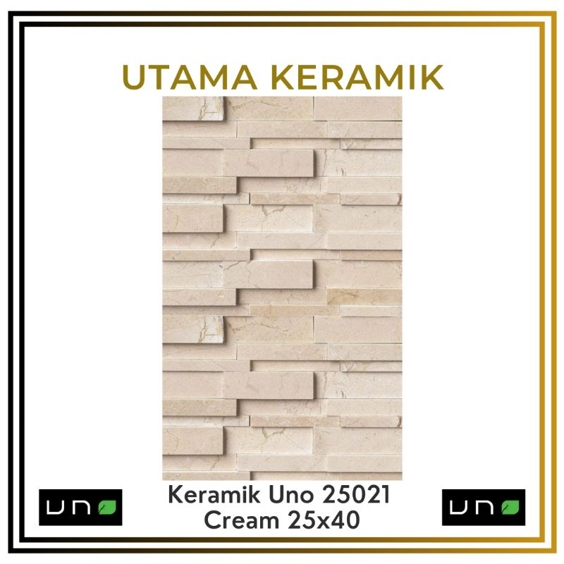 Jual Keramik uno 25x40 motif batu alam cream KW 1 - Keramik dinding ...