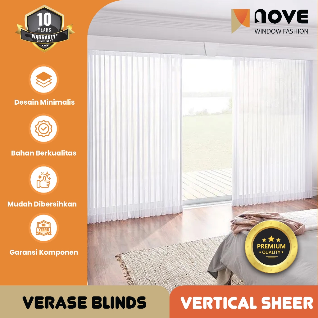 Jual Nove - Verase Blinds Blackout 100 % - Ukuran Custom - Vertical Sheer - Gorden - Blackout ...