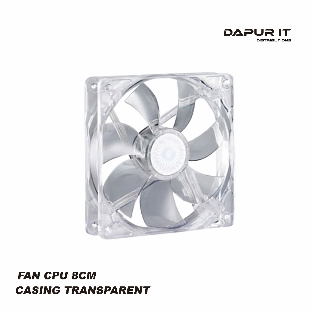 Jual FAN Casing Transparan PC Kipas CPU 8 cm Fan Case + Baut | Shopee ...