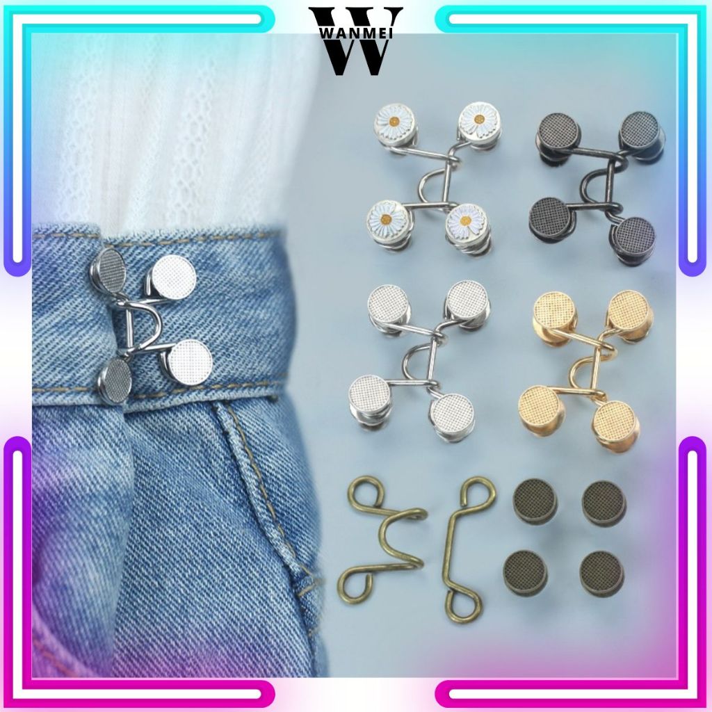 Jual WM Kancing Jeans Logam Simple Adjustable Motif Bunga Daisy Kait ...