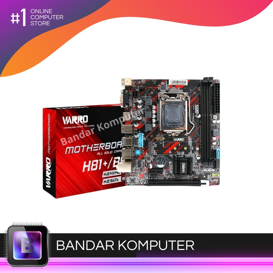 Jual MOTHERBOARD VARRO H81M PRO S1 - Intel H81 LGA 1150 DDR3 M.2 NVME | Shopee Indonesia