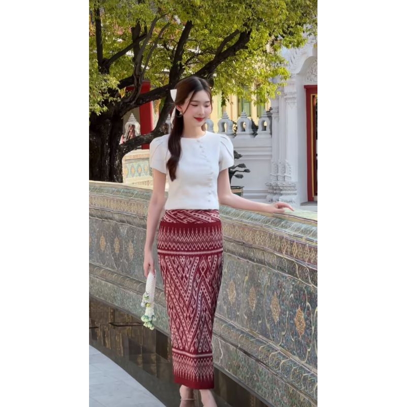 Jual Rok Midi Belah Samping - Rok Korean Style - Rok Motif Bunga Bahan ...