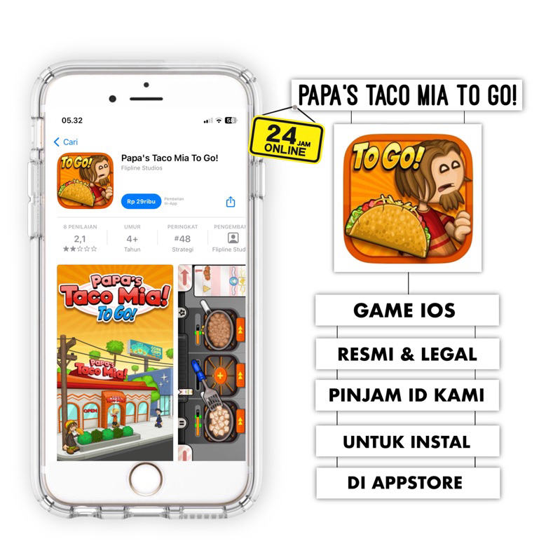 Jual APLIKASI PAPA's TACO ASLI APPSTORE GAME IOS IPHONE / IPAD LIFETIME ...