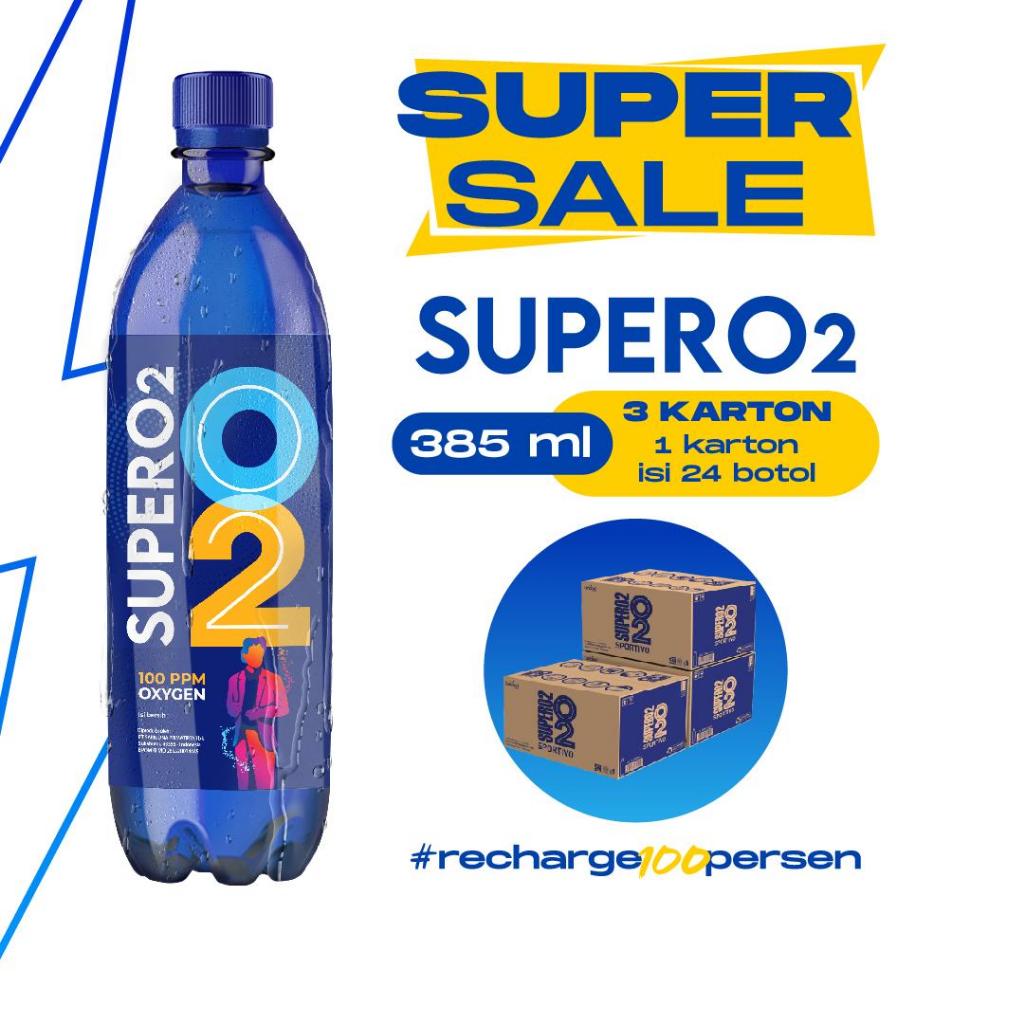 Jual SuperO2 Air Oksigen 385ml (24pcs) - Bundling Hemat 3 Karton | Shopee Indonesia