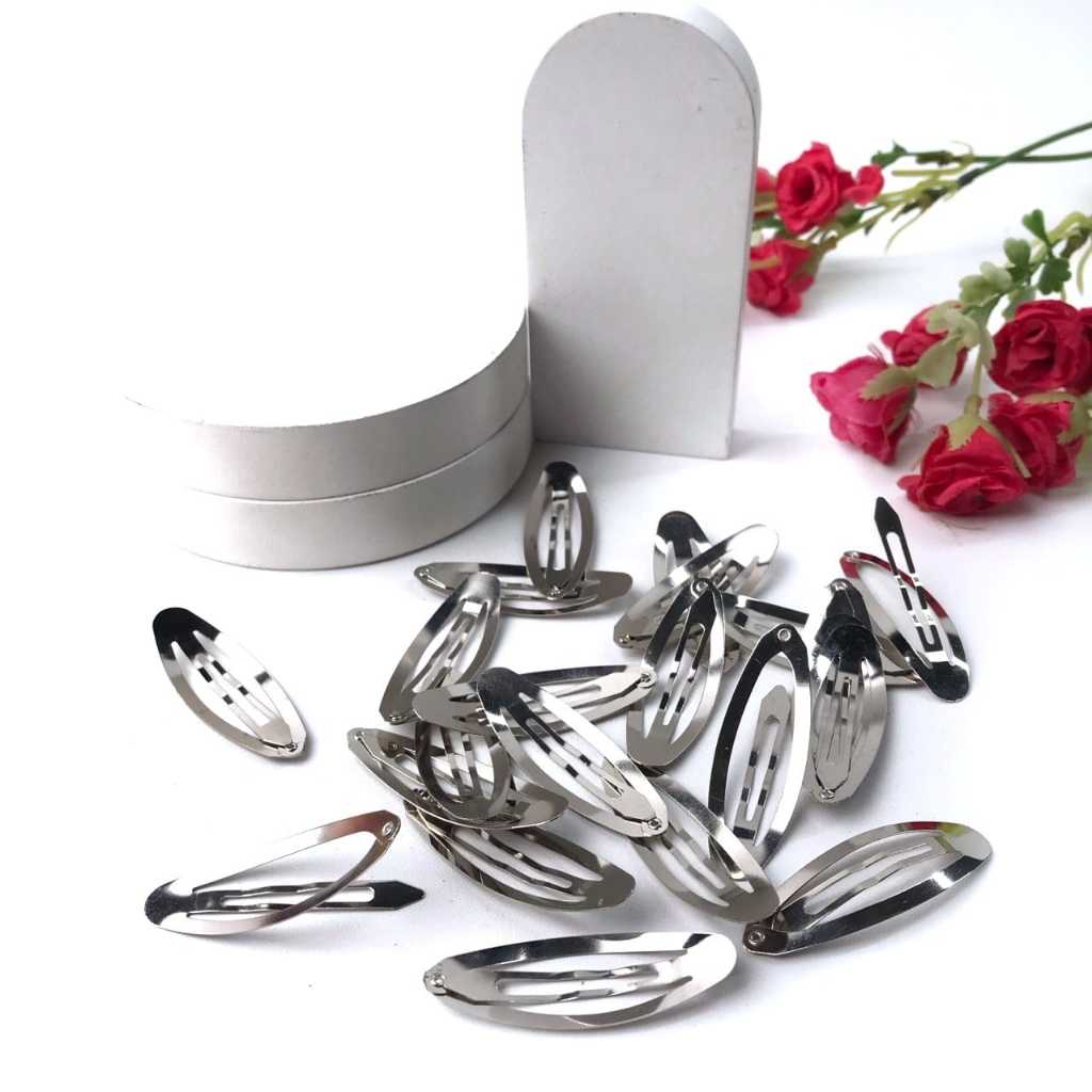 Jual JEPIT TIKTOK SILVER / JEPIT RAMBUT BESI / JEPIT RAMBUT OVAL ...
