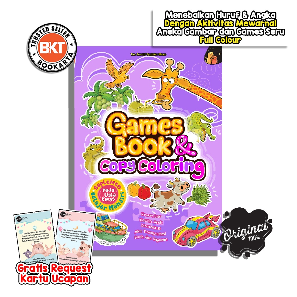 Jual Buku Aktivitas Anak Tk Paud Games Book Copy Coloring | Shopee ...