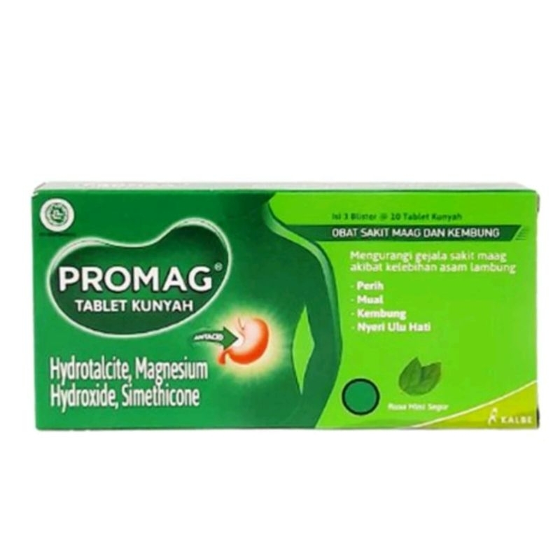 Jual PROMAG Tablet - Obat Sakit Maag Dan Asam Lambung / Isi 10 Tablet ...