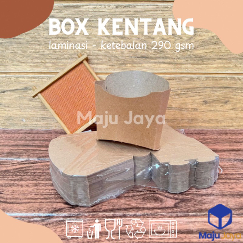 Jual Maju Jaya - Box Kentang Goreng Jajanan Laminasi 290 gsm / Box ...