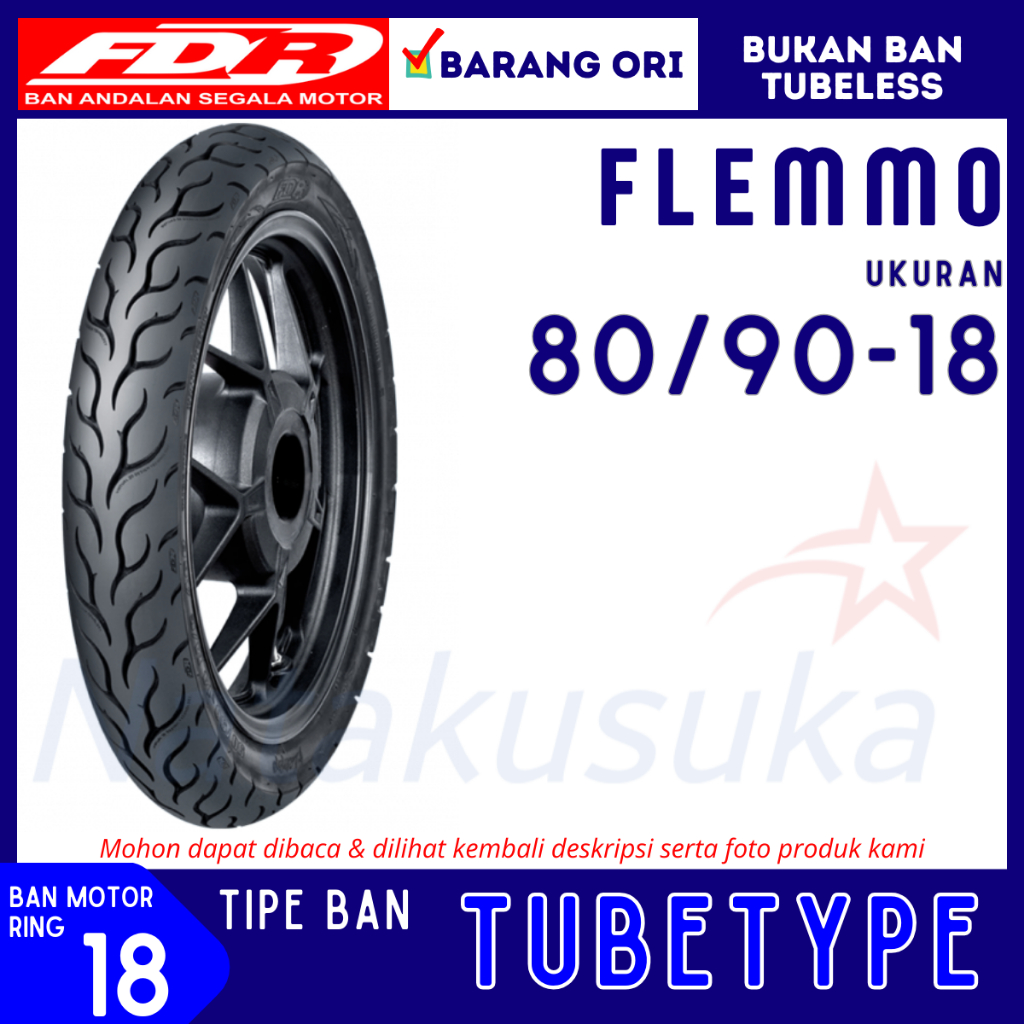 Jual Ban Motor FDR Flemmo 80/90-18 Tubetype (TT) Motor Bebek | Shopee ...