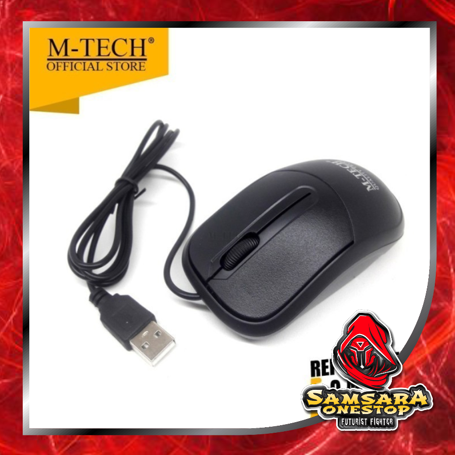 Jual Mouse .mos .mouse usb panjang kabel 1 meter merk m-tech | Shopee ...