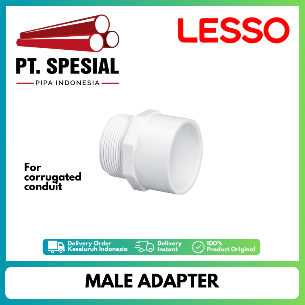 Jual Male Adapter DN25 Conduit Lesso For Corrugated Conduit Lesso - 06 ...
