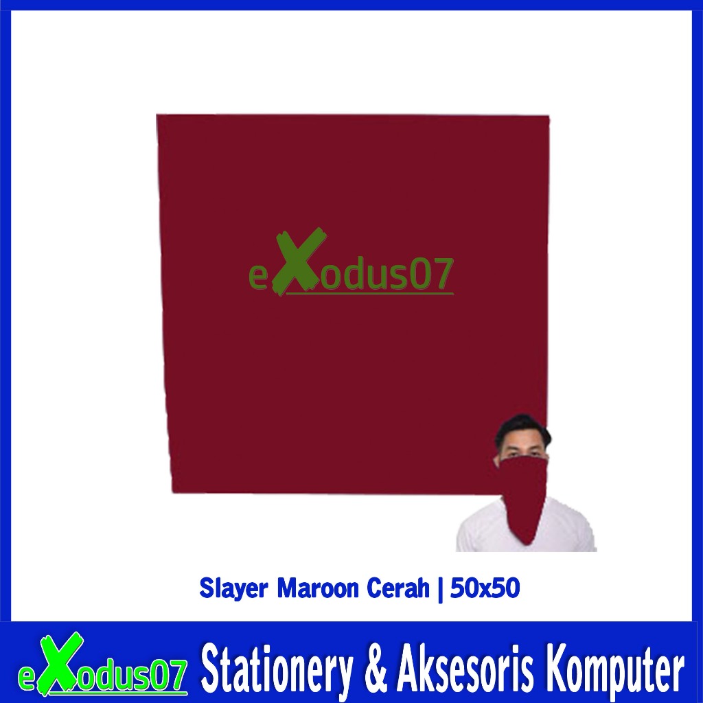 Jual SLAYER MERAH MAROON / MERAH DARAH POLOS UK. 50X50 CM | Shopee ...