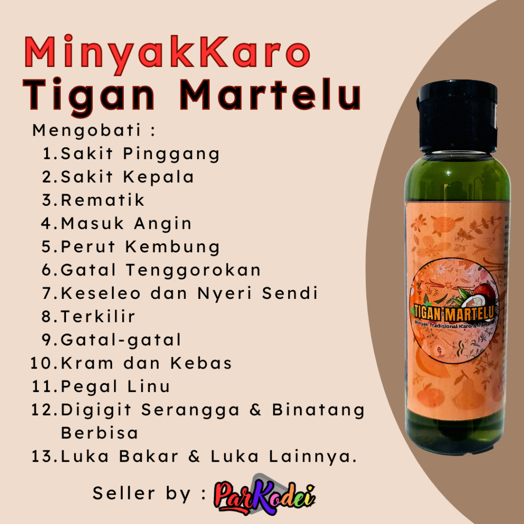 Jual Minyak Karo Tigan Martelu 100ml | Shopee Indonesia