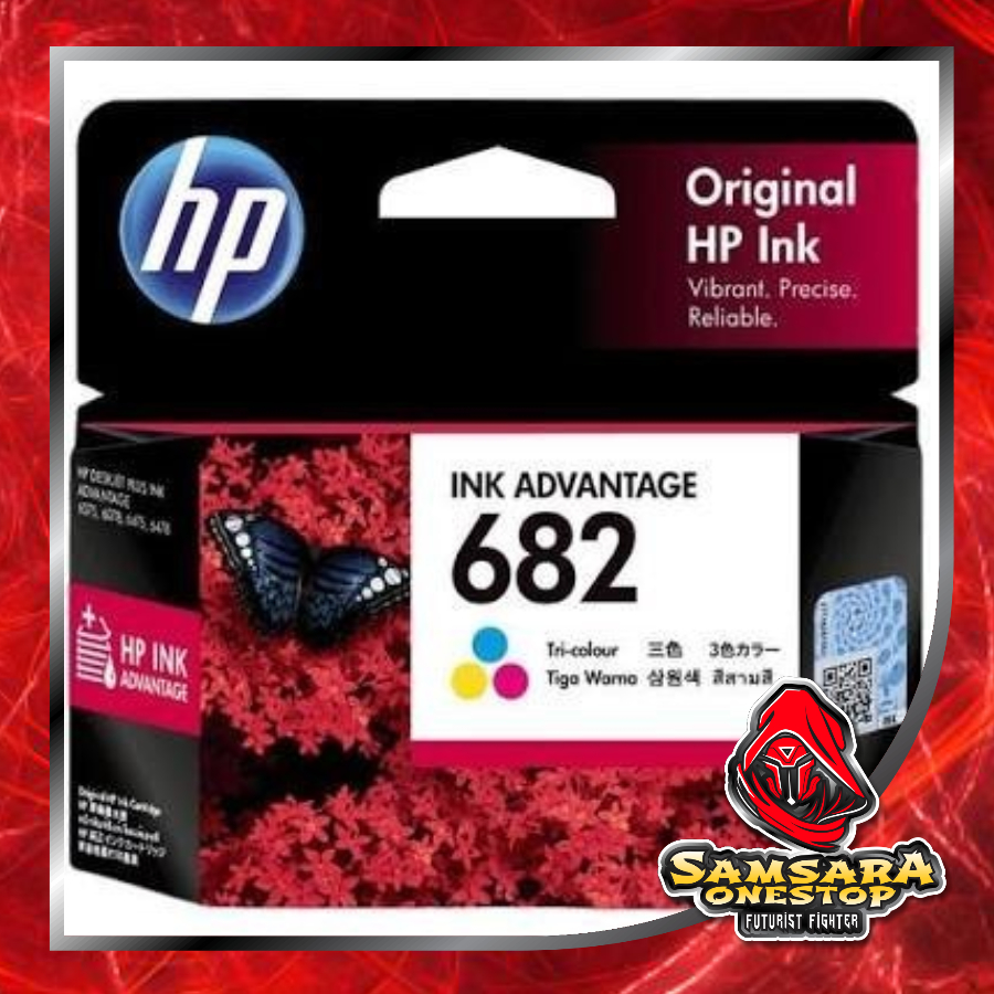 Jual HP 682 Tri-color Original Ink Cartridge 682 warna | Shopee Indonesia