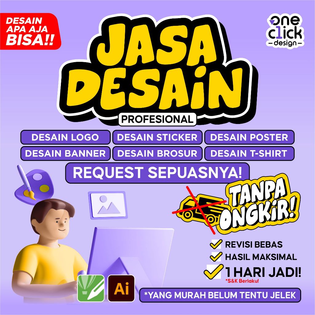 Jual (TERMURAH) JASA DESAIN GRAFIS, DESAIN LOGO, DESAIN STIKER, BANNER ...