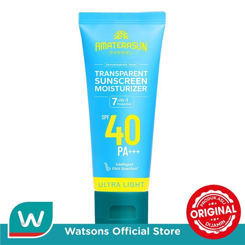 Jual Amaterasun Transparent Sunscreen Moisturizer SPF 43 PA+++ 50g ...