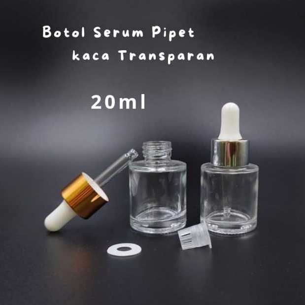 Jual Botol Pipet Tetes Obat 20ml Botol Serum Kaca Bening 20 ml Botol ...