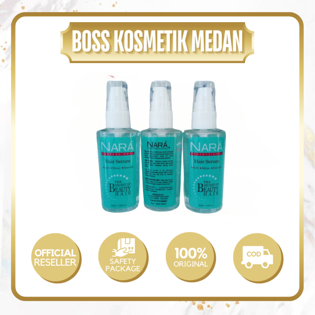 Jual NARA HAIR SERUM ISI 60ml SOFT, SHINE, SMOOTH SERUM VITAMIN RAMBUT ...