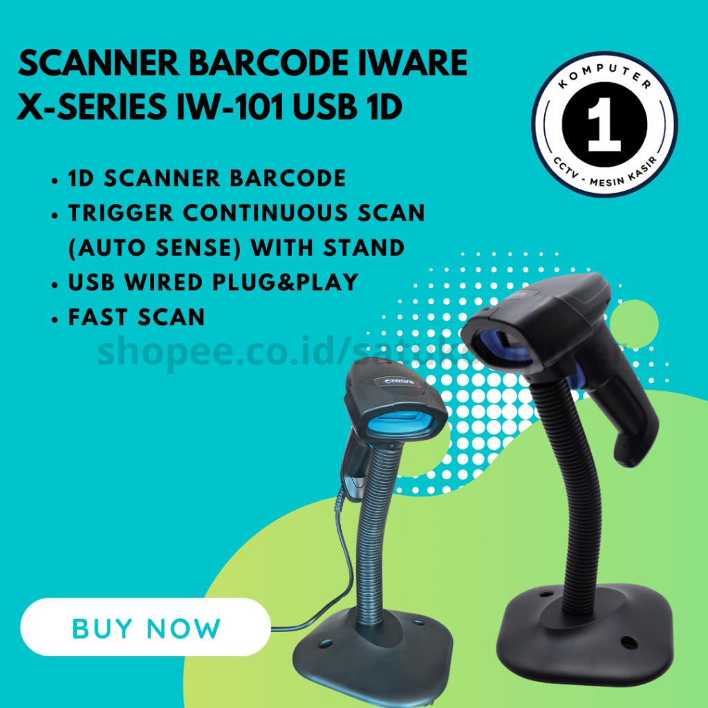 Jual Scanner Barcode IWARE X-Series IW-101 - 1D USB Barcode Scanner ...