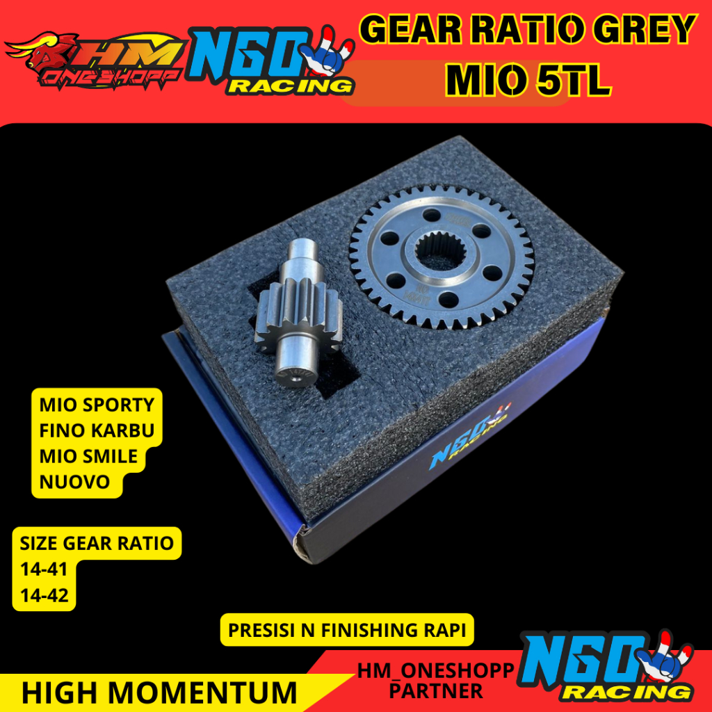 Jual gear rasio ngo racing mio mio soul nouvo mio sporty fino karbu ...