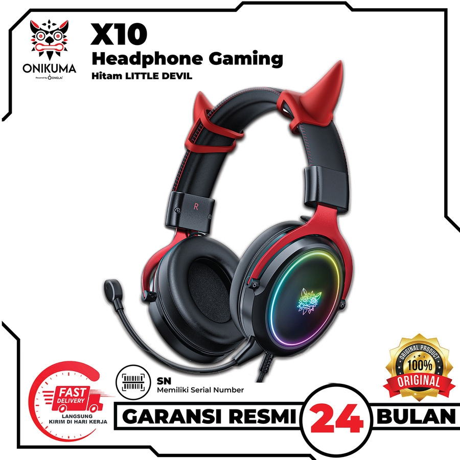 Jual ONIKUMA X10 Headphone Gaming Headset Gaming Black White Original ...