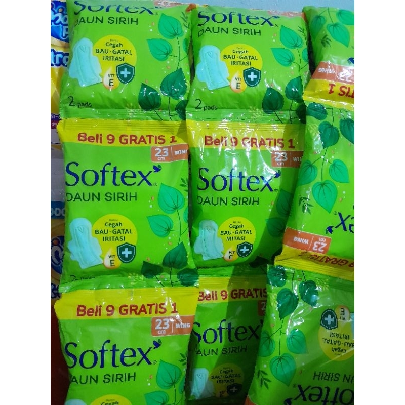 Jual SOFTEX PEMBALUT DAUN SIRIH WING RENCENG ISI 9+1 (1 SACHET ISI 2 ...