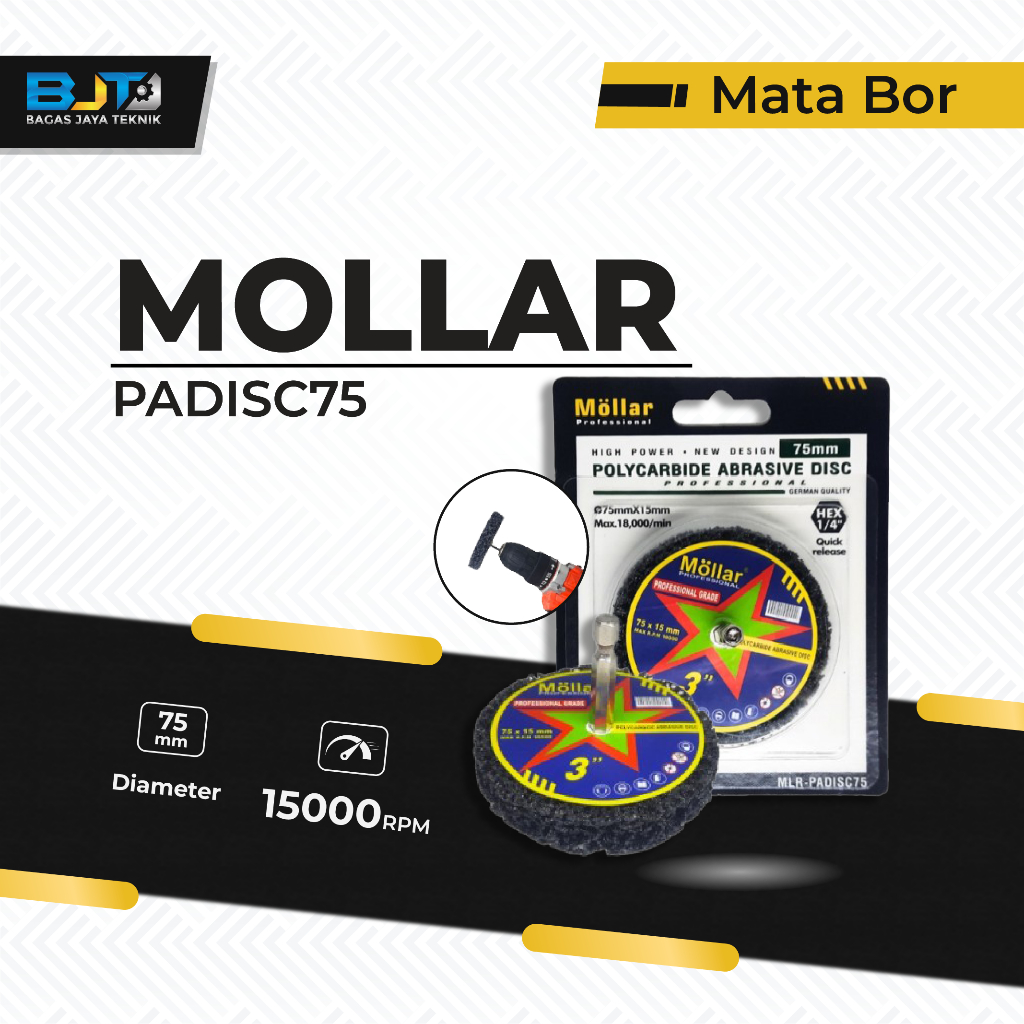 Jual Mata Bor Perontok Cat MOLLAR PADISC75 3 inch 15000RPM Paint ...