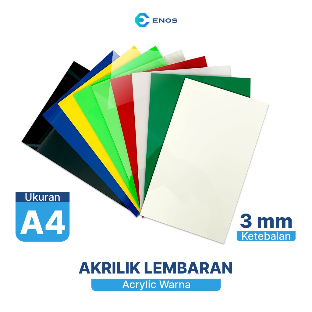 Jual AKRILIK A4 WARNA TEBAL 3 MM / ACRYLIC LEMBARAN A4 | Shopee Indonesia