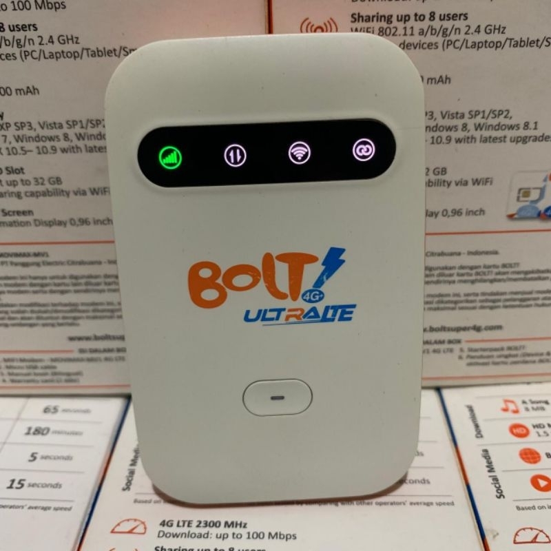 Jual Wifi Modem Wifi 4G Bolt Juno Mv005 Mifi Movimax Unlock 4G LTE T-Sel Byu Smartfren B40 ...