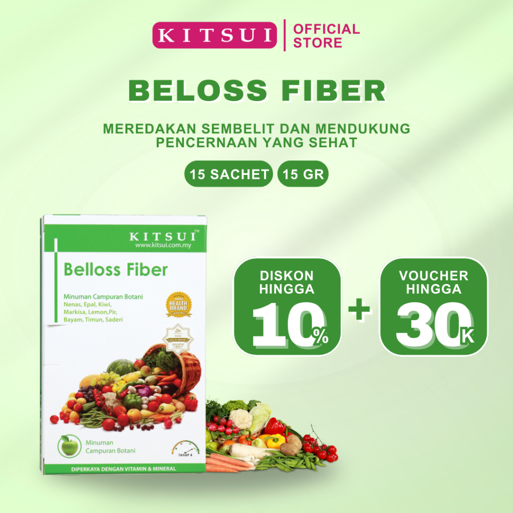 Jual KITSUI Belloss Fiber 15 Sachet x @15 gr | Shopee Indonesia