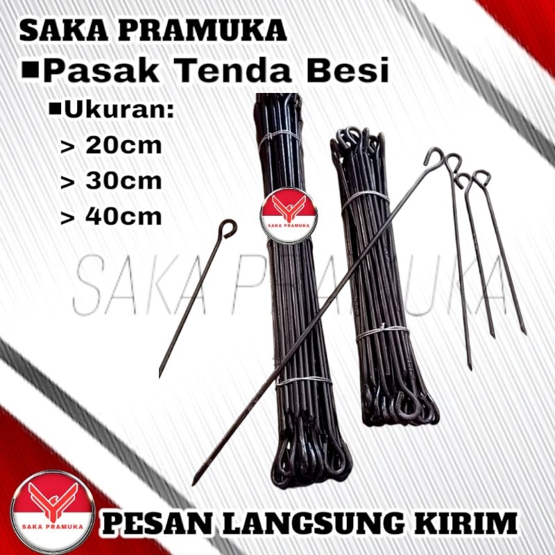 Jual Pasak patok besi camping ukuran 20,30,40cm | Shopee Indonesia